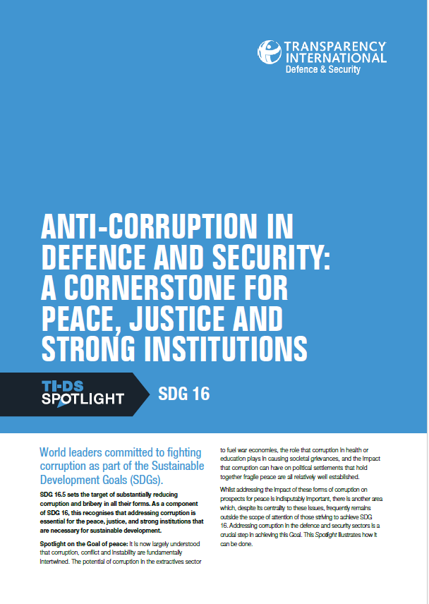 TI-DS Spotlight: Sustainable Development Goal (SDG) 16.5 - Transparency ...